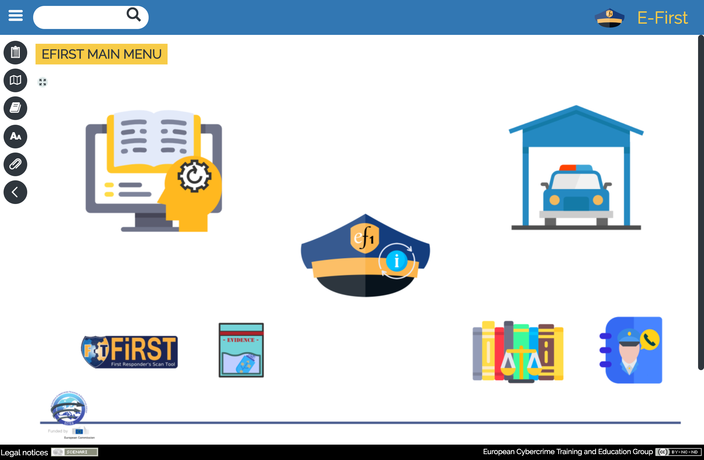 eFist_mainMenu – ECTEG